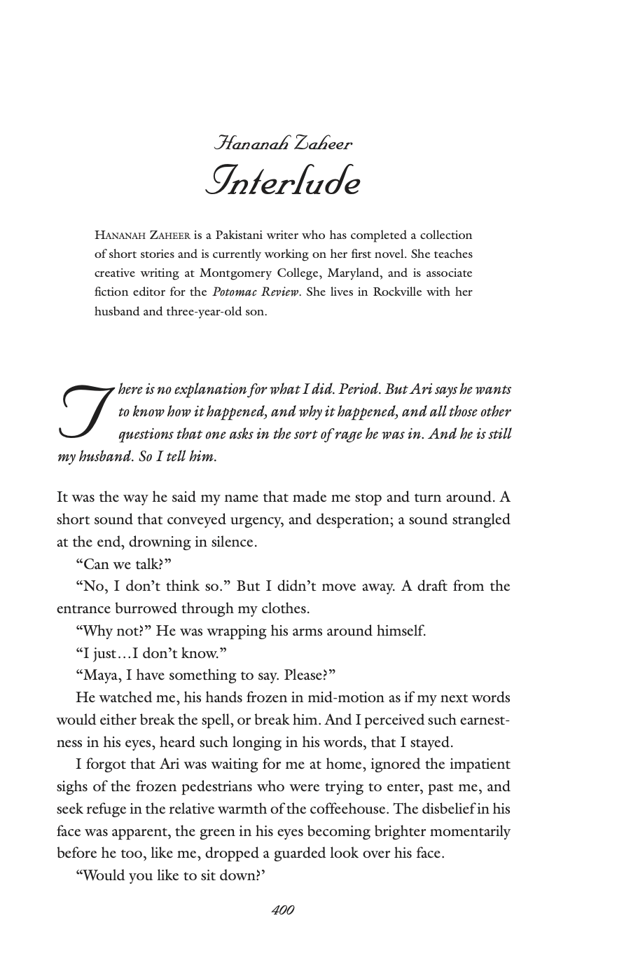 “Interlude” by Hananah Zaheer – GRACE AND GRAVITY